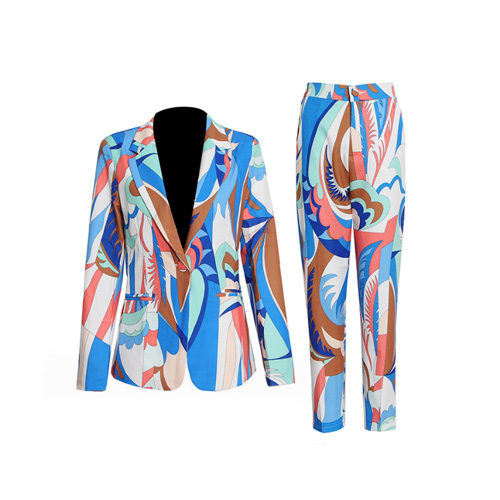 Custom Abstract Printing Suit-customize suit-Low MOQ manufacturer